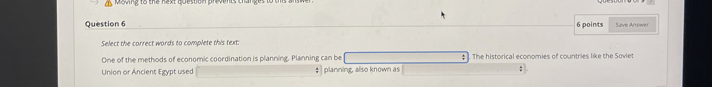Solved Question 66 ﻿pointsSelect the correct words to | Chegg.com