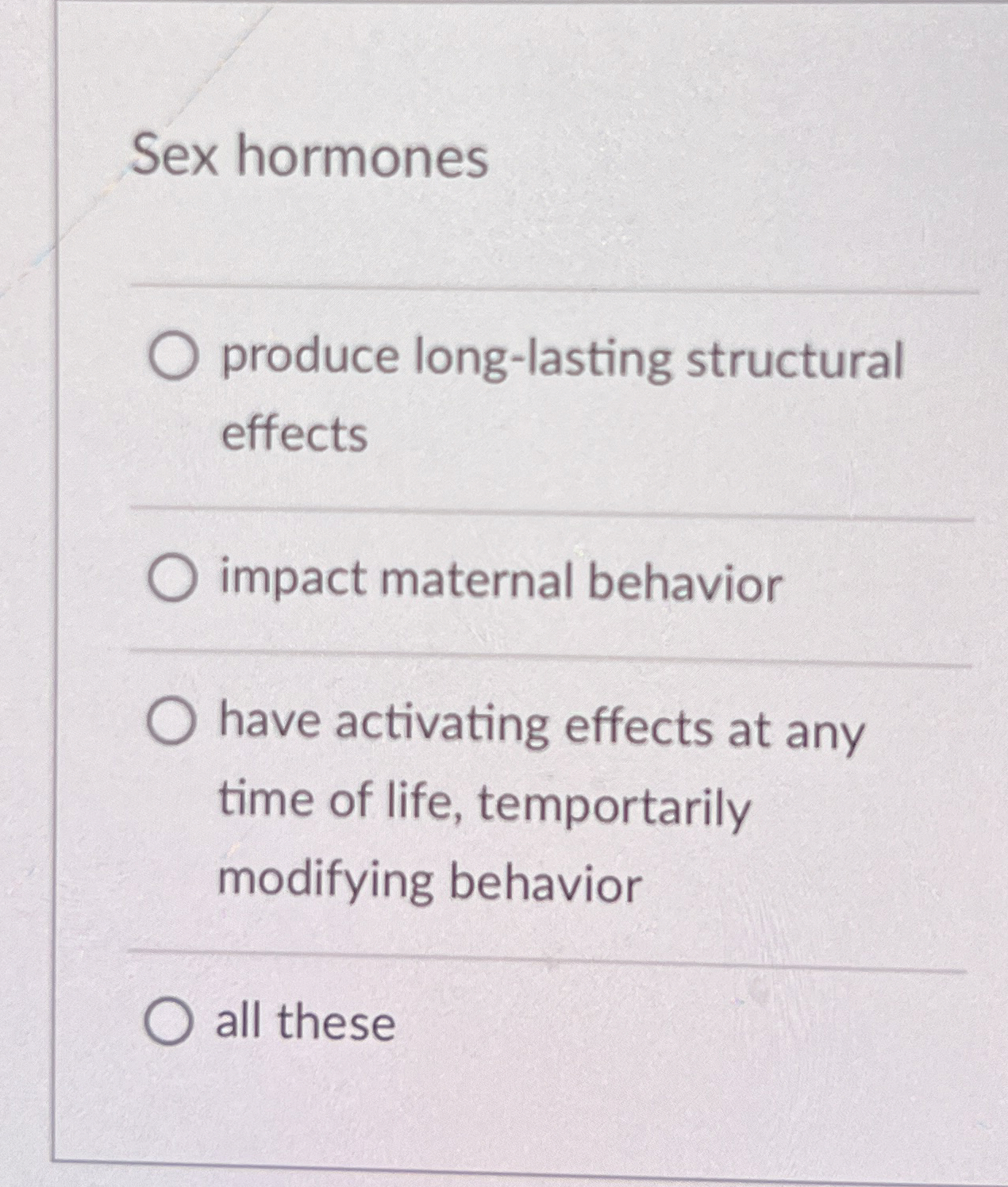 Solved Which is NOT proposed to be a function of | Chegg.com