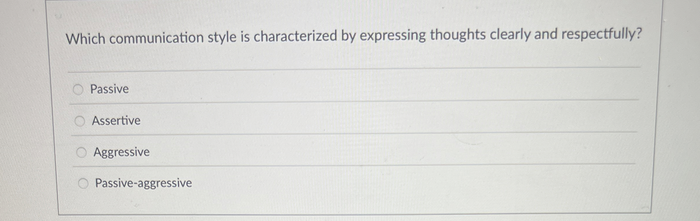 Solved Which communication style is characterized by | Chegg.com