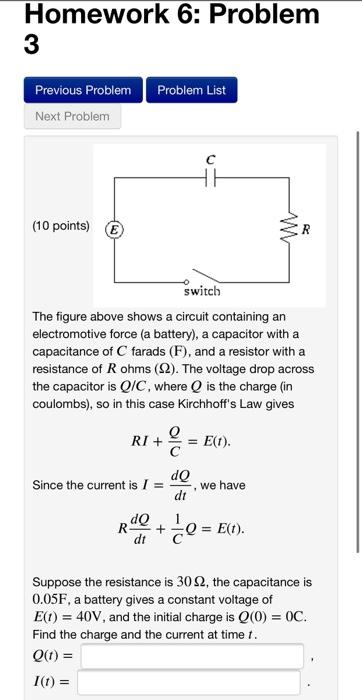 Solved Homework 6: Problem 3 Problem List Previous Problem | Chegg.com Solved Homework 6: Problem 3 Problem List Previous Problem | Chegg.com