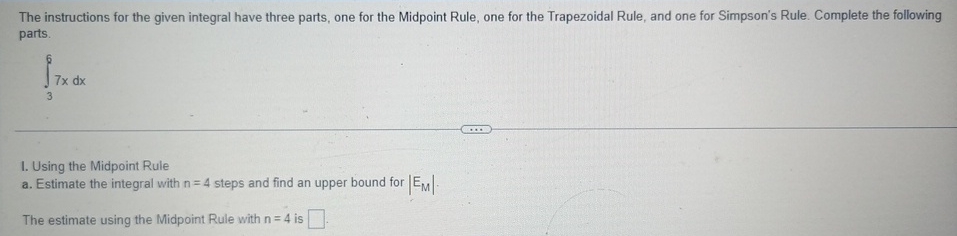 Solved The instructions for the given integral have three | Chegg.com