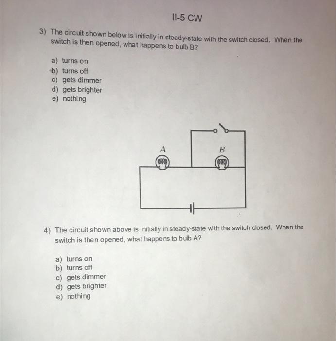 [solved] 3 The Circuit Shown Below Is Initially In Steady
