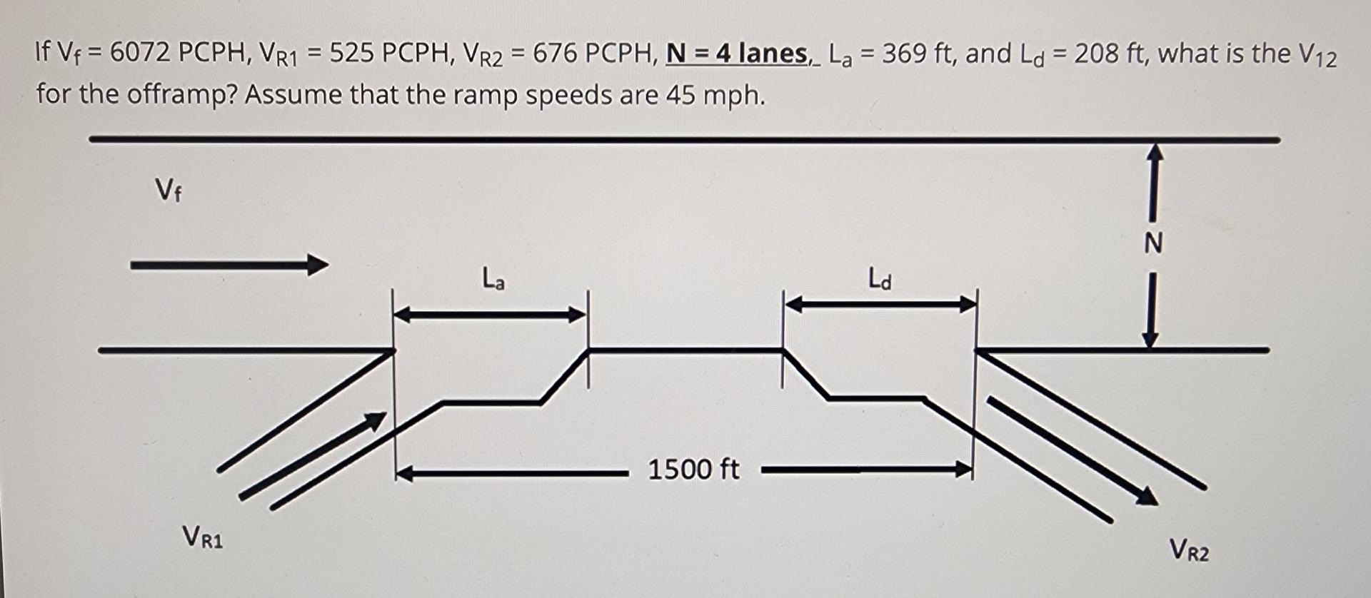 Solved for the offramp? Assume that the ramp speeds are | Chegg.com