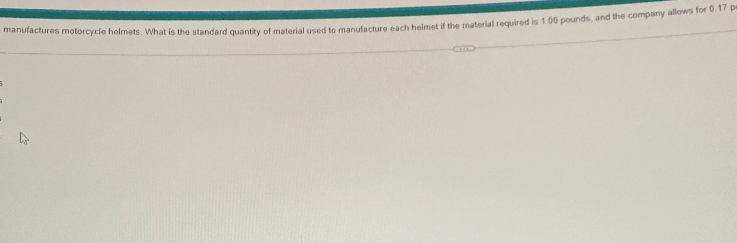 Solved manufactures motorcycle helmets. What is the standard | Chegg.com