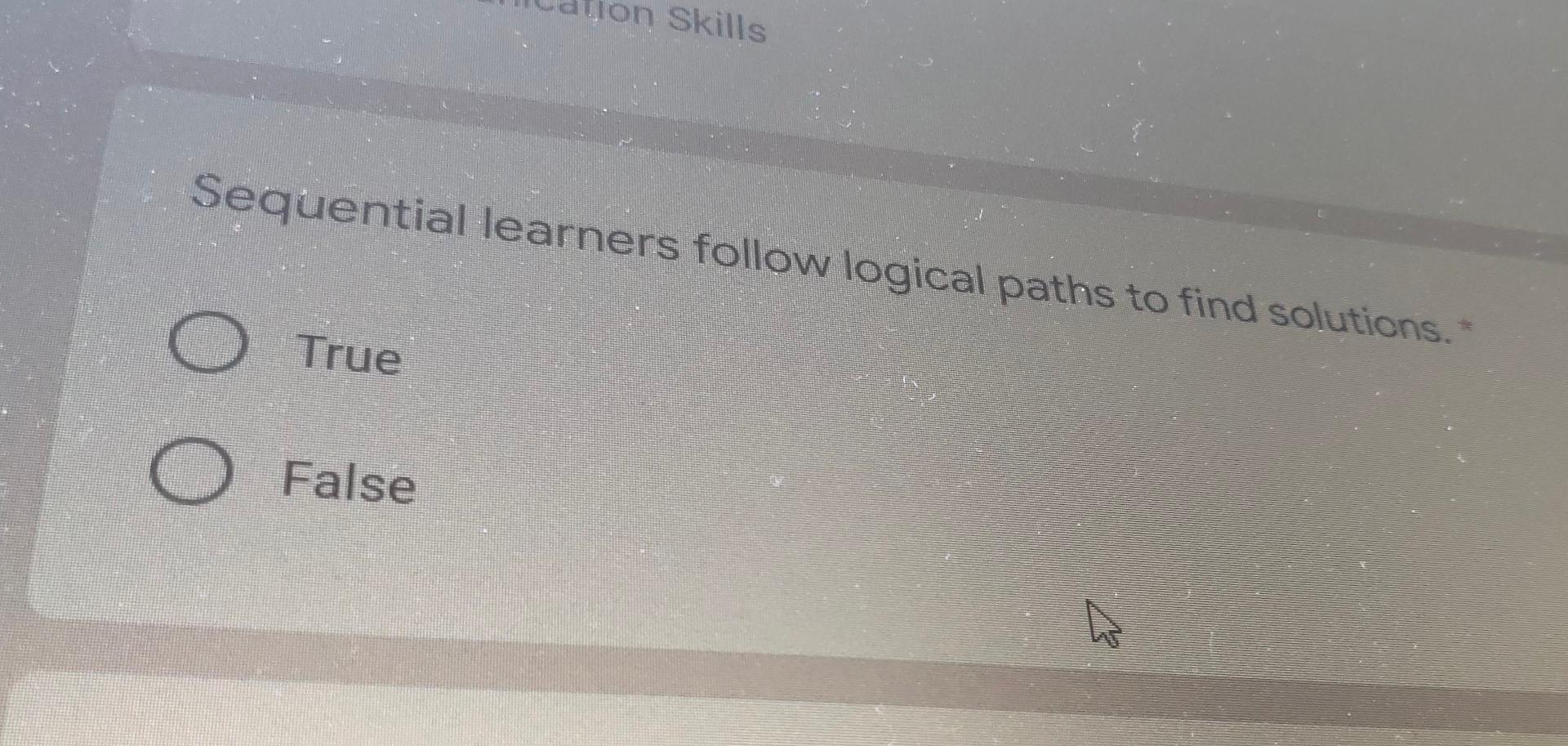 Solved Sequential learners follow logical paths to find | Chegg.com