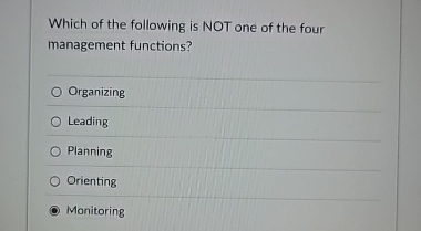 Solved Which of the following is NOT one of the | Chegg.com