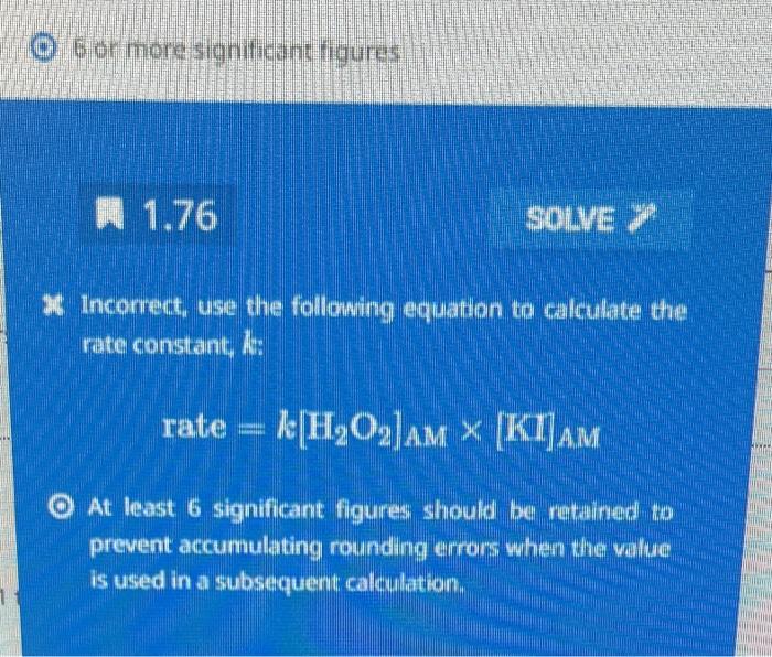 Solved PART C: CALCULATION OF THE RATE CONSTANT k6 or more | Chegg.com Solved PART C: CALCULATION OF THE RATE CONSTANT k6 or more | Chegg.com