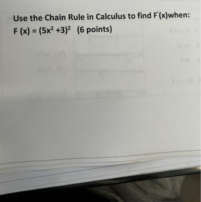Solved Use the Chain Rule in Calculus to find F′(x) when: | Chegg.com