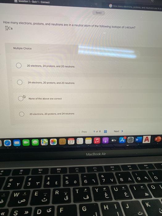 Solved Question 1 - Quiz 1-Connect Swed How many electrons, | Chegg.com