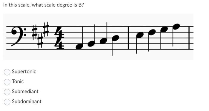 In this scale, what scale degree is B ? Supertonic | Chegg.com