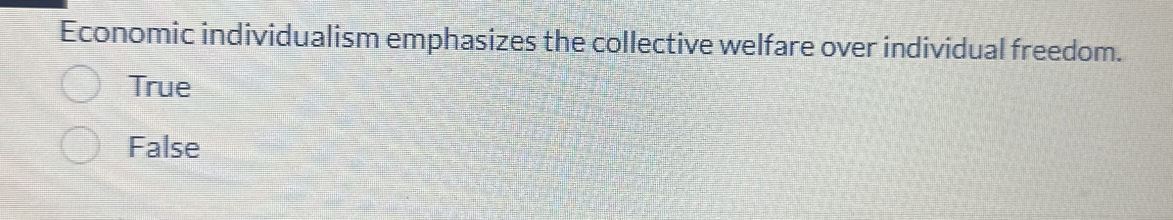 Solved Economic individualism emphasizes the collective | Chegg.com