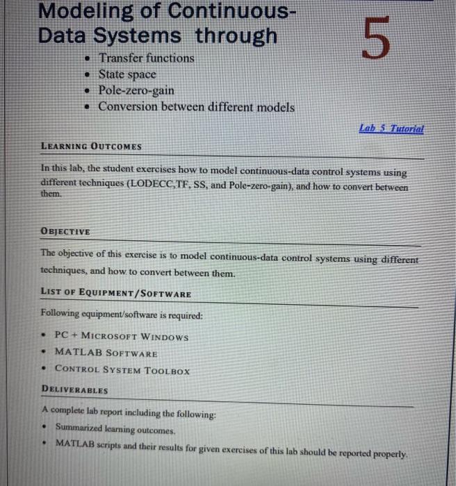 Solved LEARNING OUTCOMES In this lab, the student exercises | Chegg.com