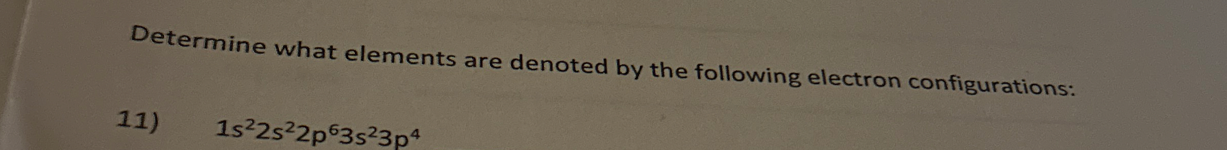 Solved Determine what elements are denoted by the following | Chegg.com