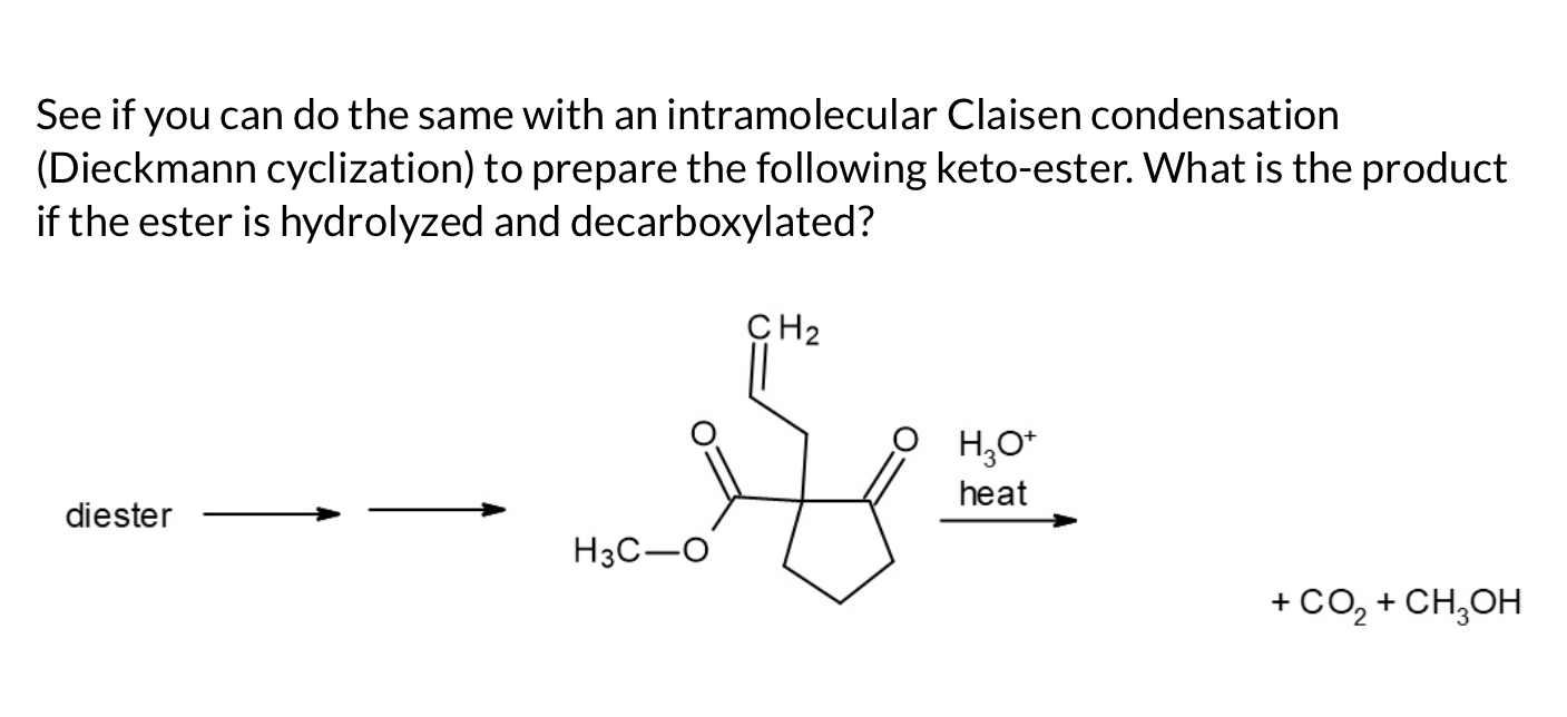 Solved See if you can do the same with an intramolecular | Chegg.com
