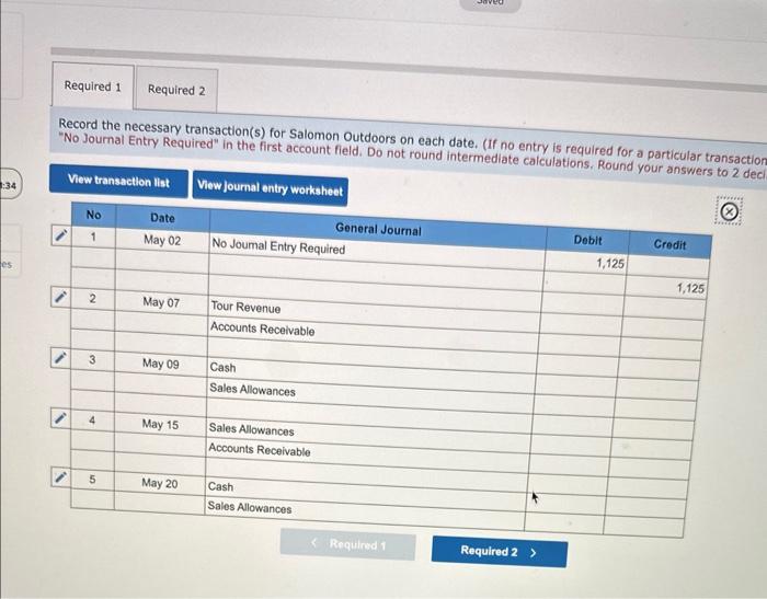 Problem 5-2A (Algo) Record transactions related to | Chegg.com