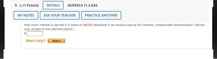 Solved 1. [0/1 Points) DETAILS PREVIOUS ANSWERS AUFEXC4 | Chegg.com