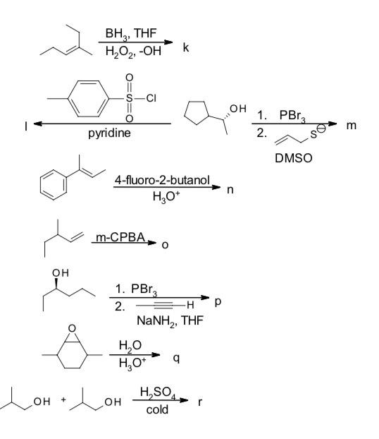 Solved 1. PBr3→m 2.1. DMSO 4-fluoro-2-butanol, 1. | Chegg.com