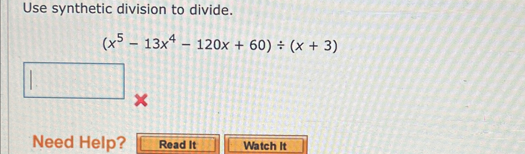 Solved Use synthetic division to | Chegg.com