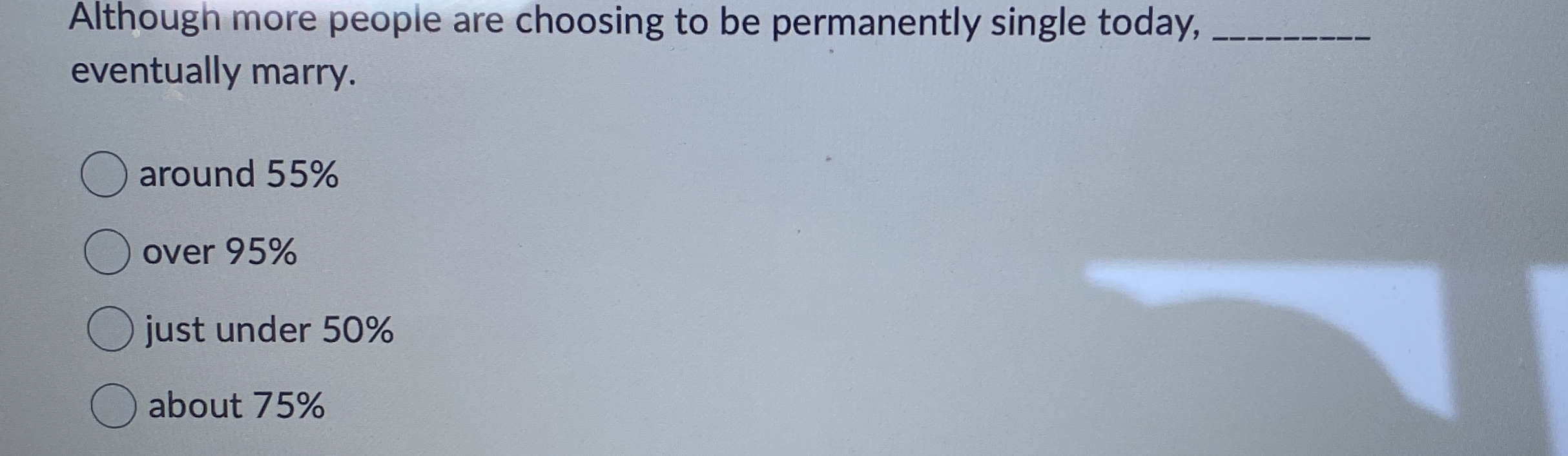 Solved Although more people are choosing to be permanently | Chegg.com