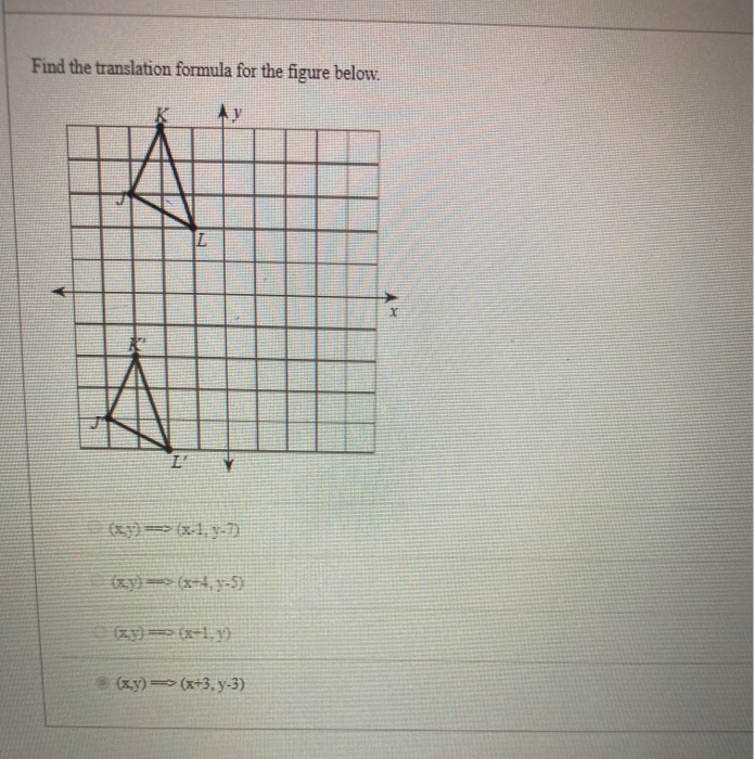 Solved Find the translation formula for the figure below. AY | Chegg.com