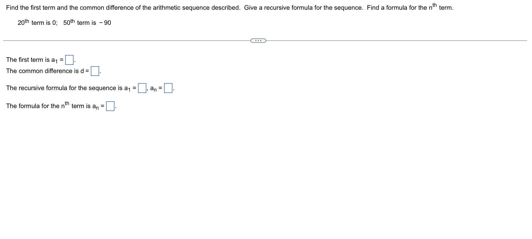 Solved Find the first term and the common difference of the | Chegg.com