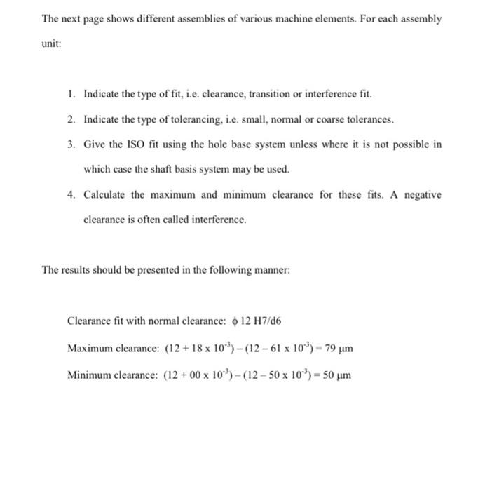 The next page shows different assemblies of various | Chegg.com