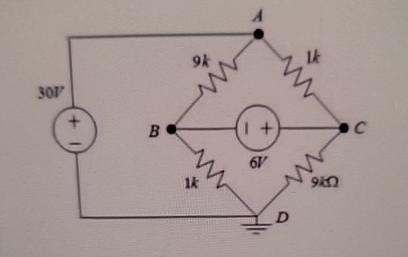 Solved Find the voltages VB and VC of nodes B and C in the | Chegg.com