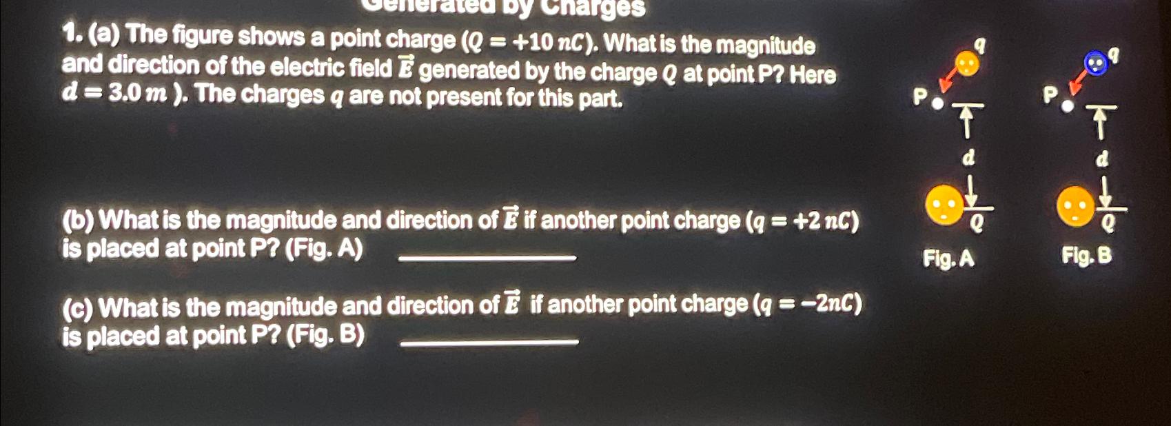 Solved (a) ﻿The figure shows a point charge | Chegg.com