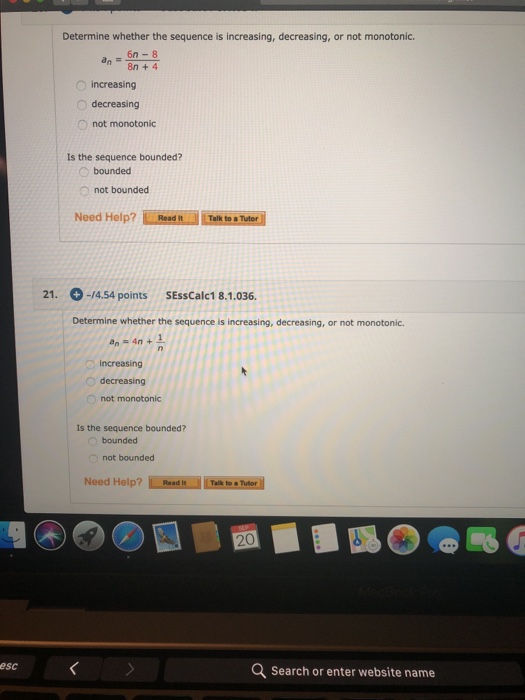 Solved Determine whether the sequence is increasing, | Chegg.com