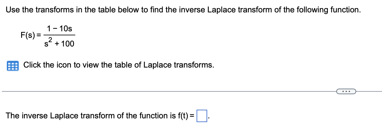 Solved Use the transforms in ﻿the table below to ﻿find the | Chegg.com