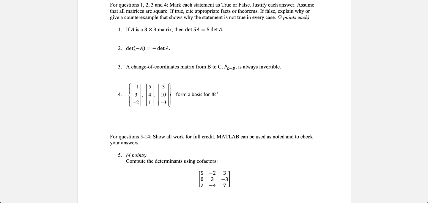Solved SOLVE QUESTIONS 1, 2, 3, 4, 5 ﻿For questions 1, 2, 3 | Chegg.com