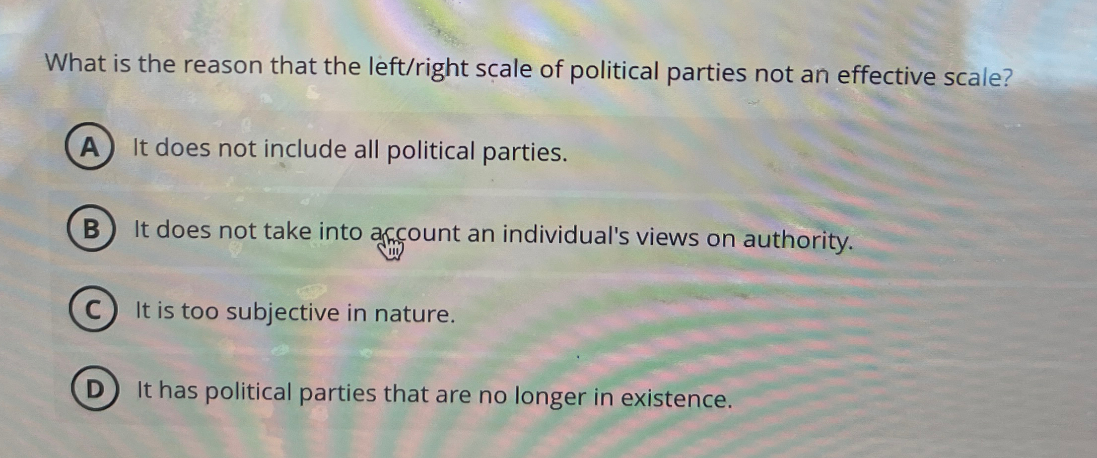 Solved What is the reason that the left/right scale of | Chegg.com