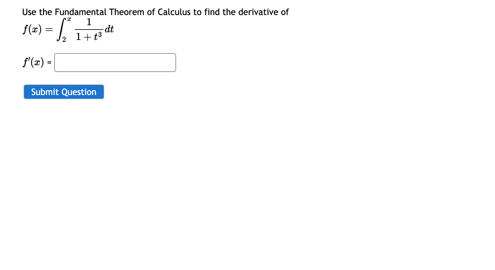 Solved Use the Fundamental Theorem of Calculus to find the | Chegg.com
