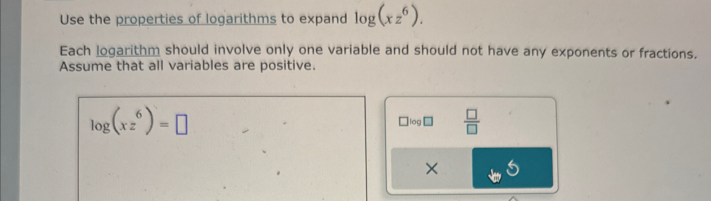 Solved Use the properties of logarithms to expand | Chegg.com
