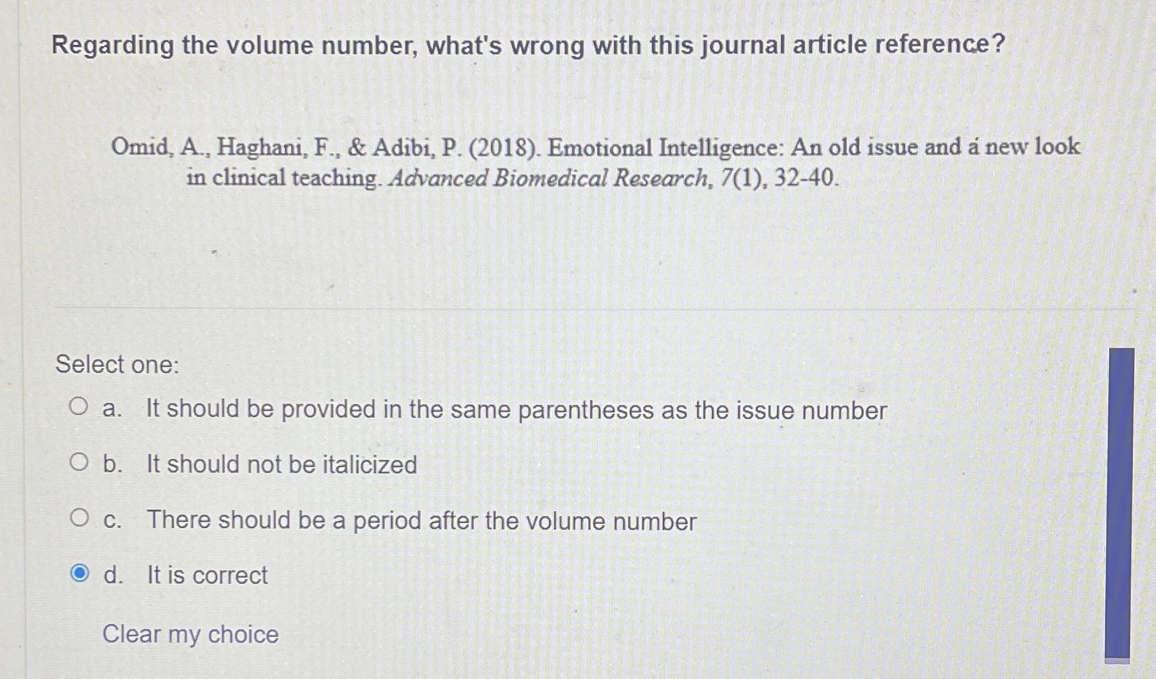 Solved Regarding the volume number, what's wrong with this | Chegg.com
