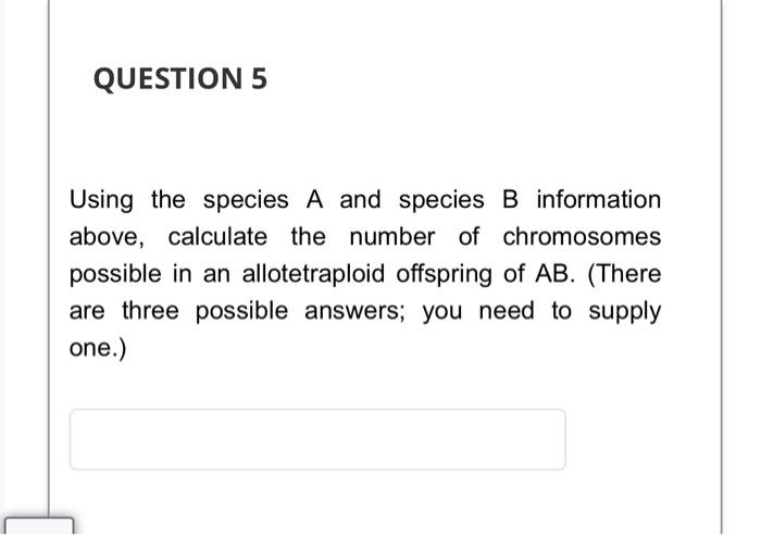 Solved Species A has 2n=8 chromosomes. Calculate the number | Chegg.com