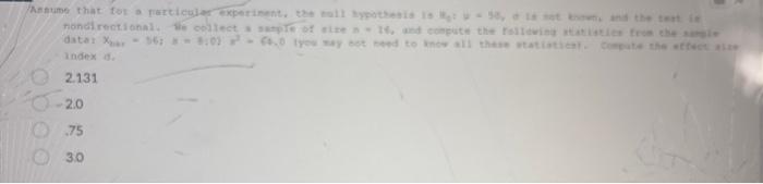 Solved index it. 2134 −2.0 .75 30 | Chegg.com