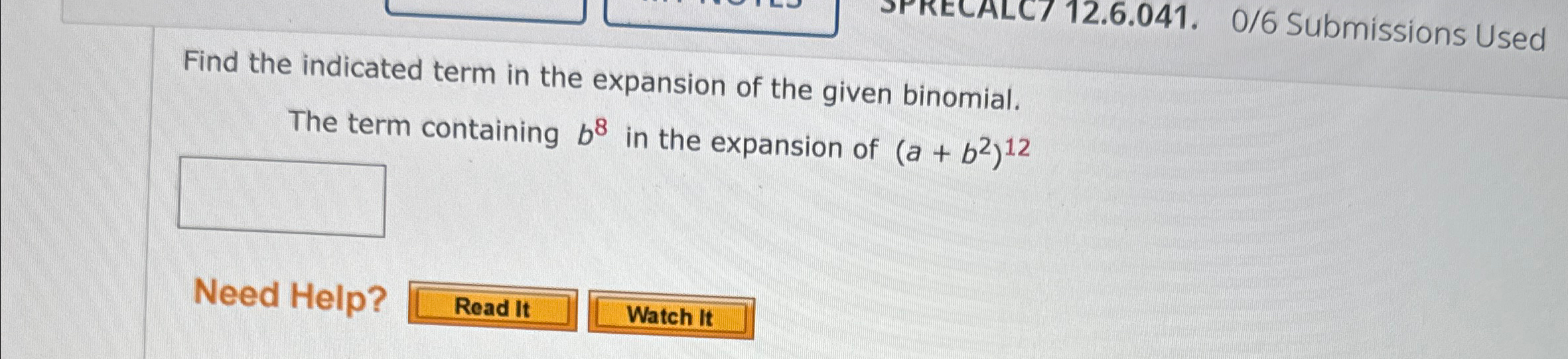 Solved Find the indicated term in the expansion of the given | Chegg.com