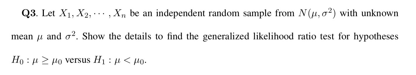Solved Q3. ﻿Let x1,x2,cdots,xn ﻿be an independent random | Chegg.com