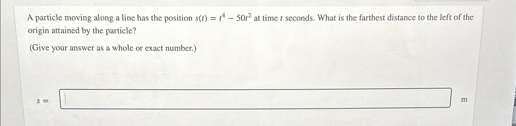 Solved A particle moving along a line has the position | Chegg.com