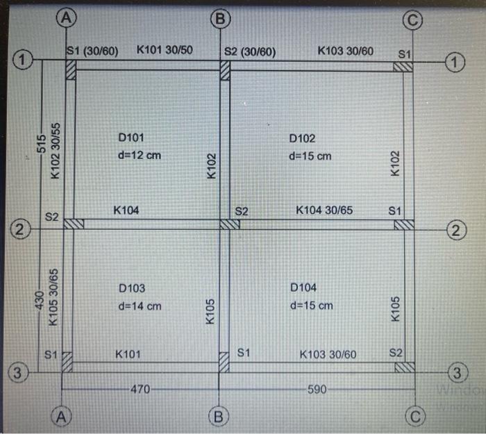 Solved Extract the formwork and concrete quantities of the | Chegg.com