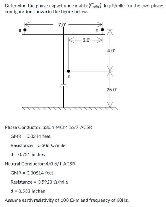 Solved Determine the phase capacitance matrix (Cabc) in μF/ | Chegg.com