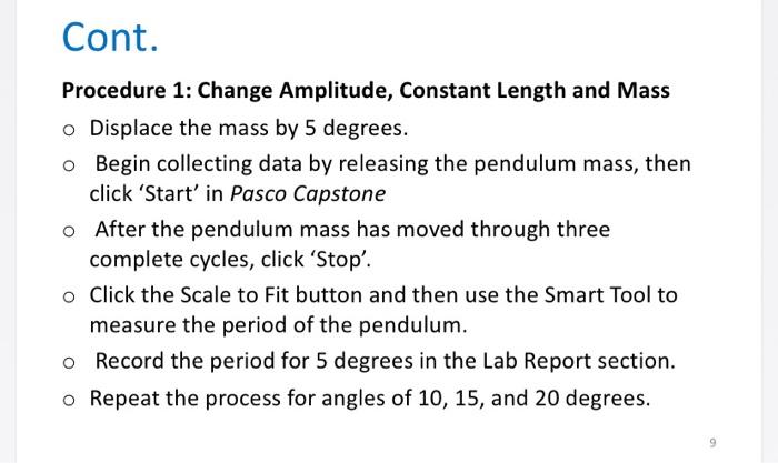 Solved Period of a Pendulum (Motion Sensor) Mechanics: | Chegg.com