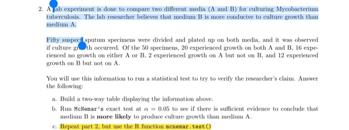 2. A ab experiment is done to compare two different | Chegg.com