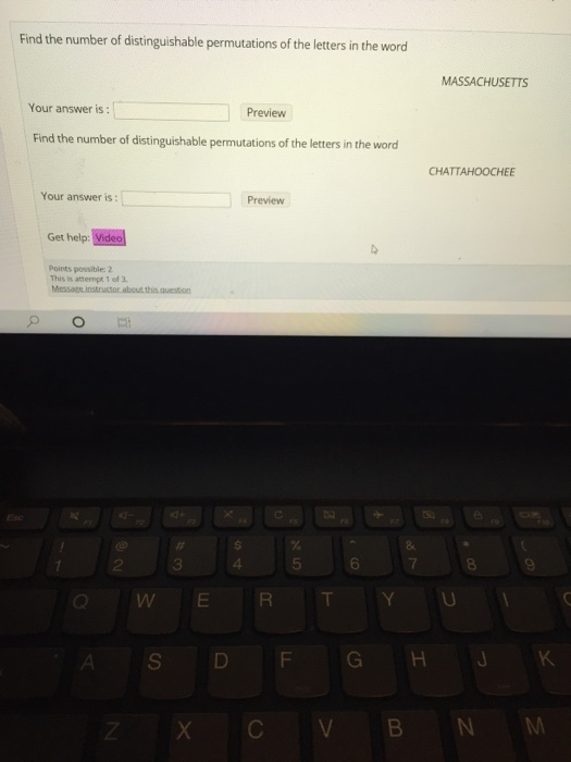 Solved Find The Number Of Distinguishable Permutations Of