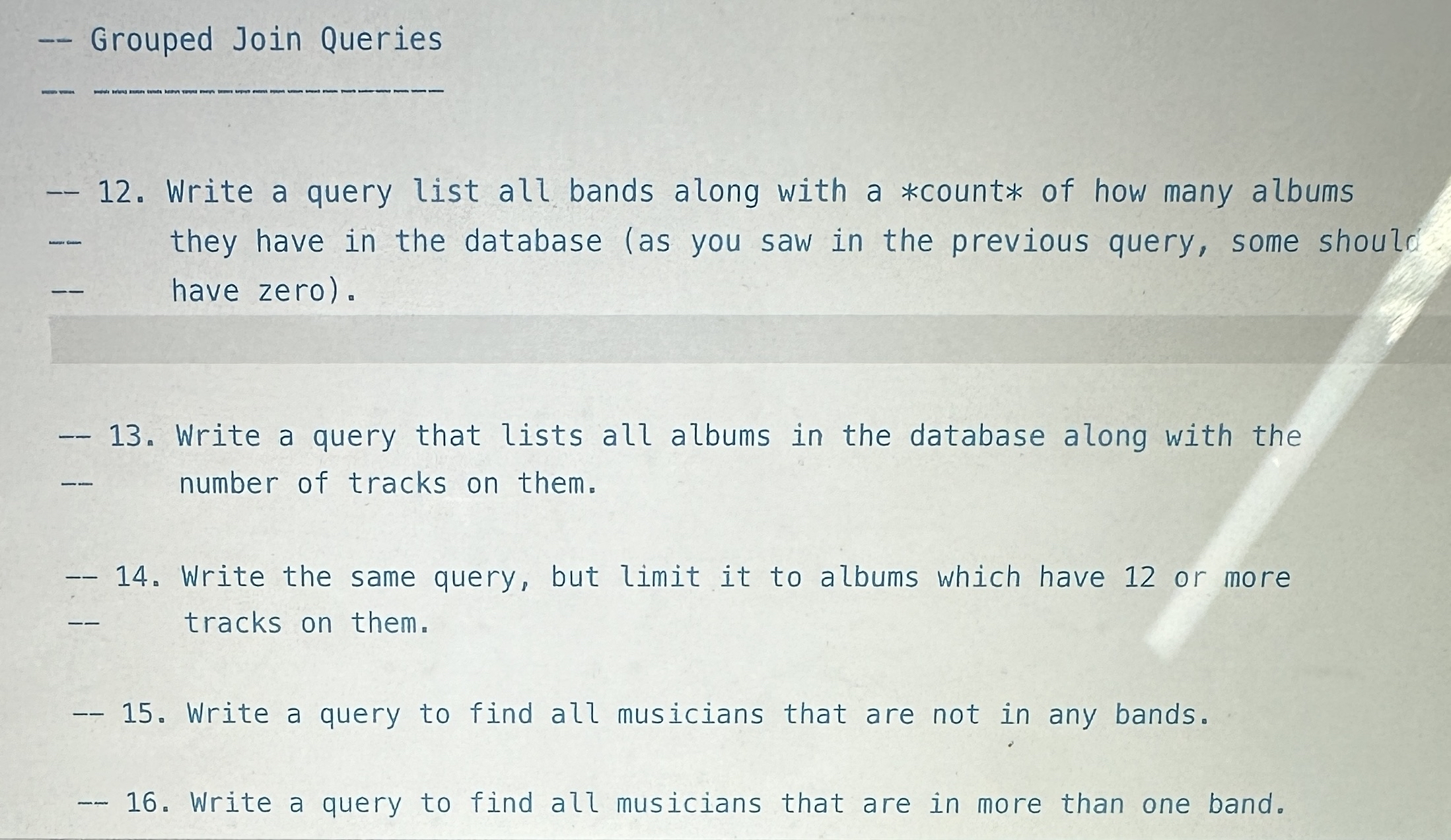 Solved mysql please create table Musician (musicianId int | Chegg.com