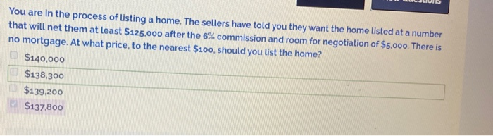 Solved You are in the process of listing a home. The sellers | Chegg.com