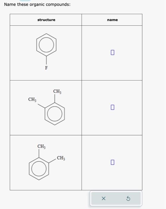 Solved Name these organic compounds: | Chegg.com