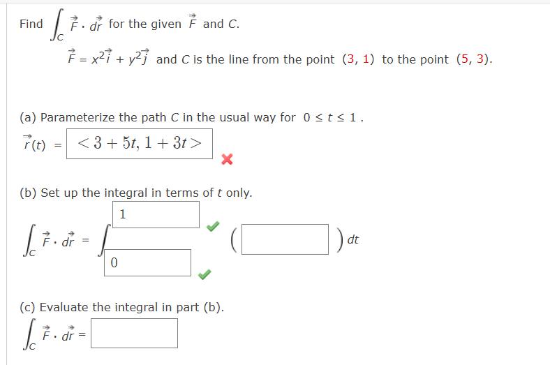 Solved Find ∫C﻿vec(F)*dvec(r) ﻿for the given vec(F) ﻿and | Chegg.com