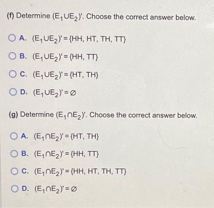 Solved A coin is tossed 2 times in succession, and the | Chegg.com
